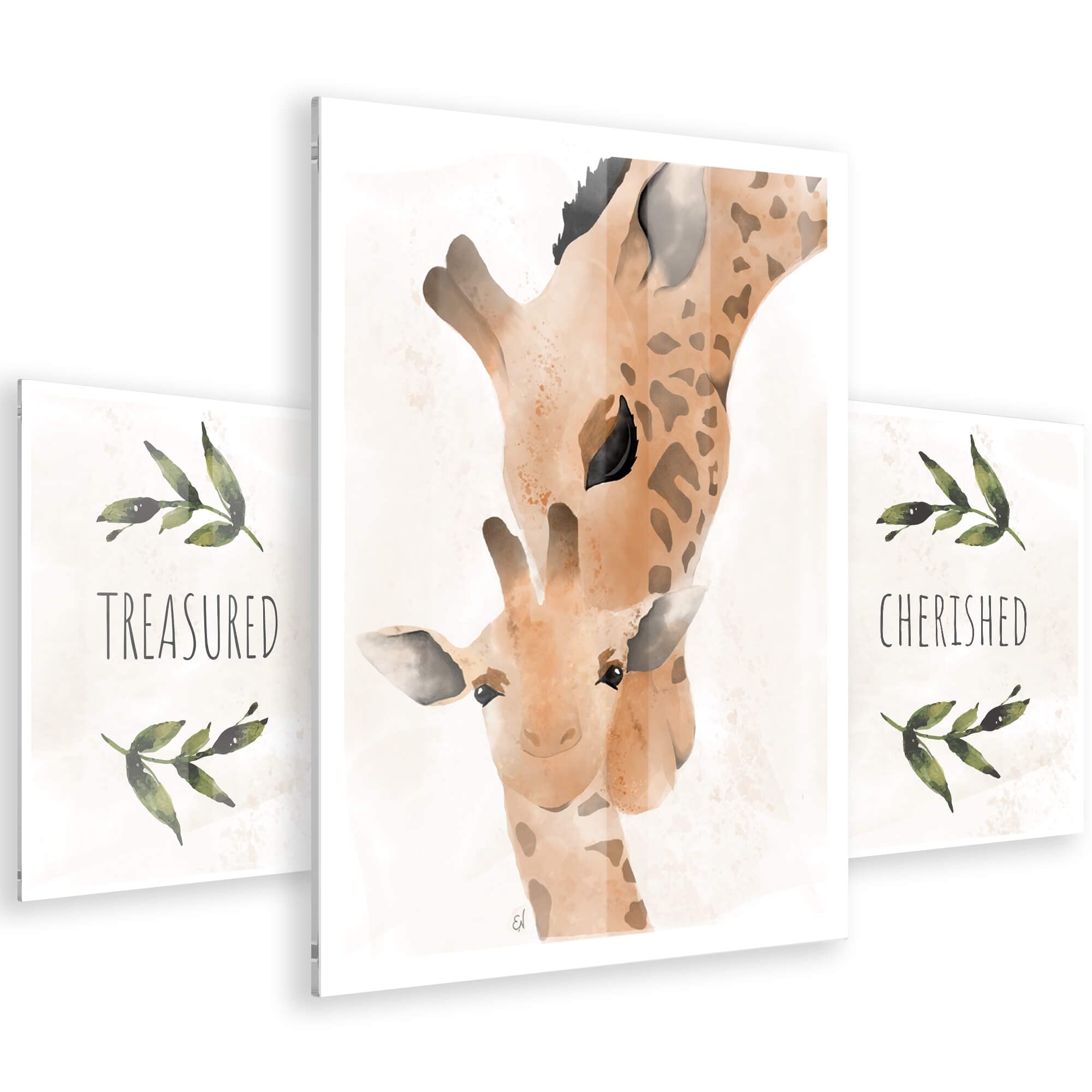 Safari Nursery Decor | Jungle Nursery Decor | Giraffe Wall Art Nursery Print | Set of 3 | Unframed 11 x 14 | Nursery Wall Art | Nursery Wall Decor | Baby Nursery Decor | Jungle Theme Nursery Decor