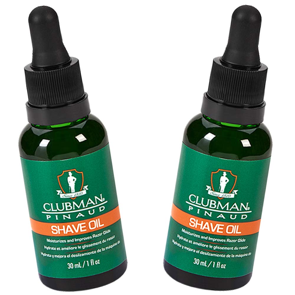 Clubman Pinaud Shave Oil, Moisturizes and Improves Razor Glide, 1 oz, 2-Pack