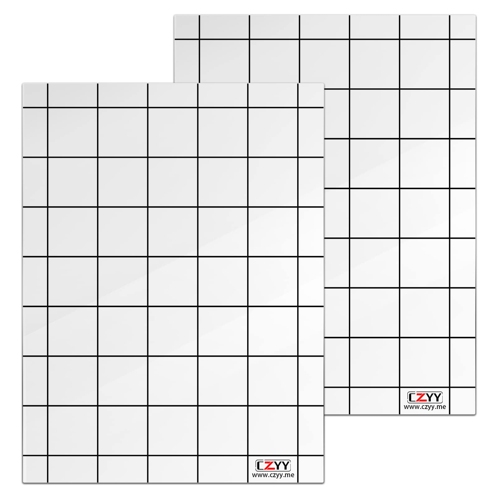 CZYY Acrylic Game Mat 1" Square Grid Overlay Set of 2, 6"x8" Battle Map Board Clear & Durable - Great for Dungeons and Dragons, Pathfinder and Other Tabletop RPG