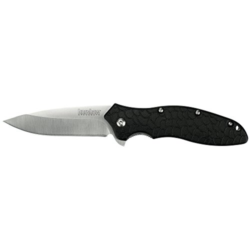Kershaw Oso Sweet EDC Pocketknife, 3" 8Cr13MoV Steel Drop Point Blade, Assisted Folder Opening with Flipper, Liner Lock System, Black