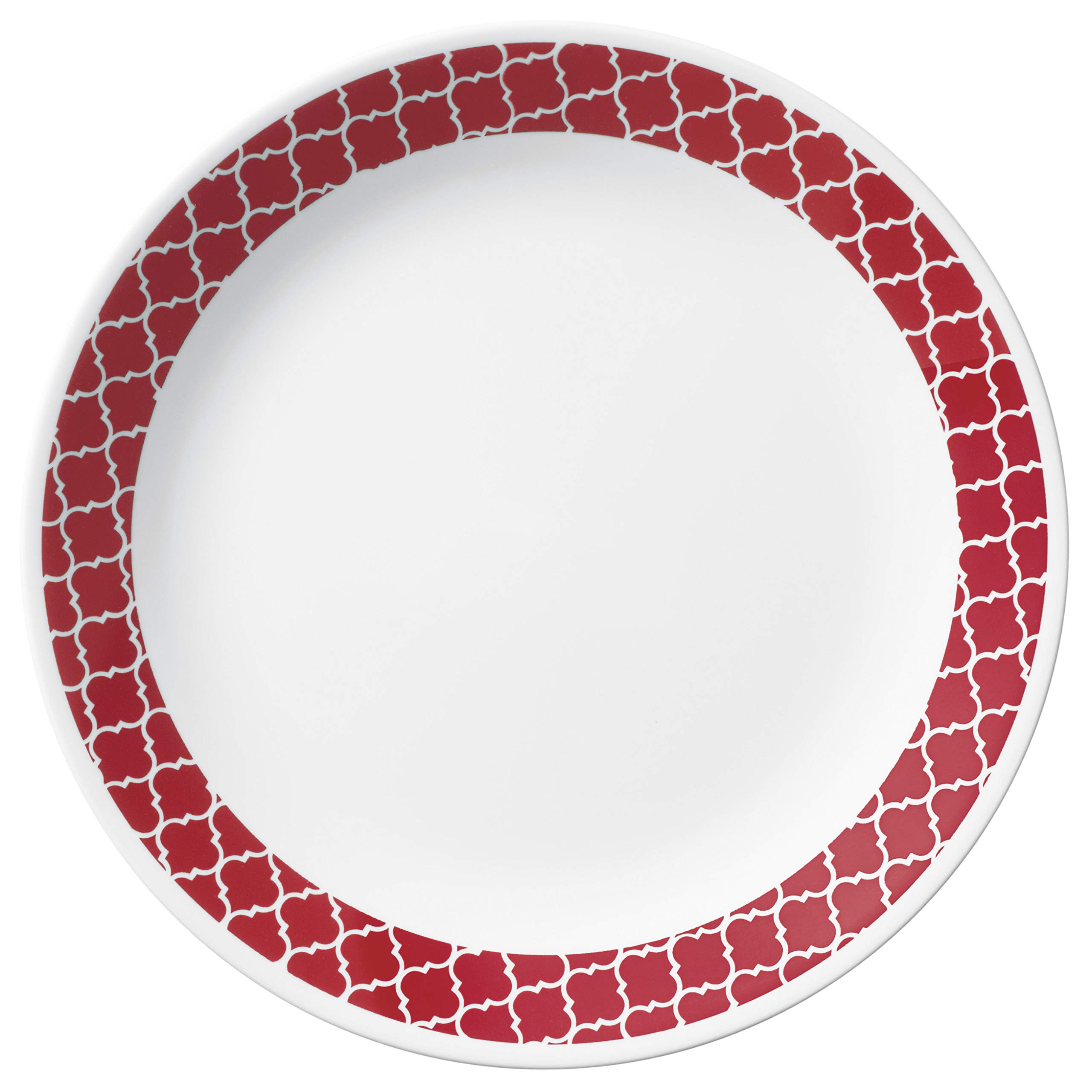 Corelle 18-Piece Service for 6, Chip Resistant, Crimson Trellis Dinnerware Set