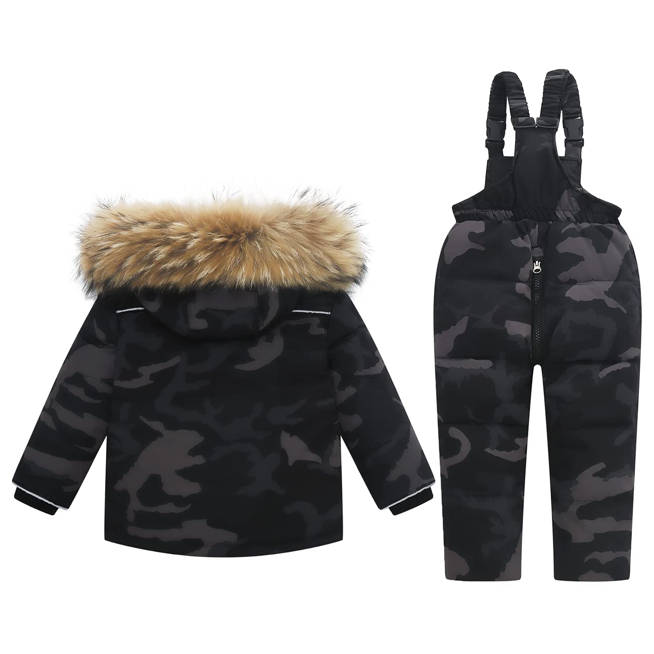 Fumdonnie Boys Snow Pant And Jacket Bib Toddler Snowsuit Winter Baby Clothes 2t Warm Coat