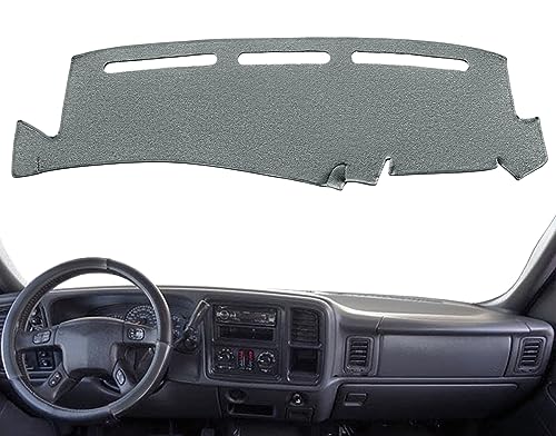 Dash Cover Mat Pad Custom Fit for 1999-2006 GMC Sierra/Chevy Chevrolet Silverado,2000-2006 GMC Yukon XL/Chevy Suburban Tahoe Avalanche,Dashboard Cover Carpet (99-06 Dark Gray) Y55