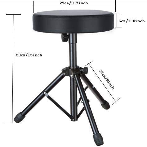 COOCHEER Universal Drum Throne Stool Upgraded,Padded Drum Seat Rotatable Drumming Stools for Kids and Adult
