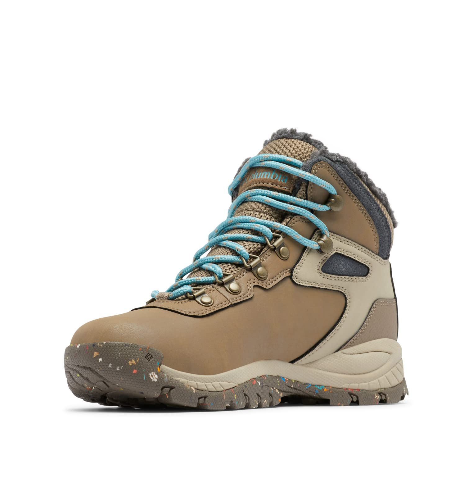 Columbia Women's Newton Ridge Plus Omni Heat Hiking Boot, Wet Sand/Sea Wave, 8.5 M US