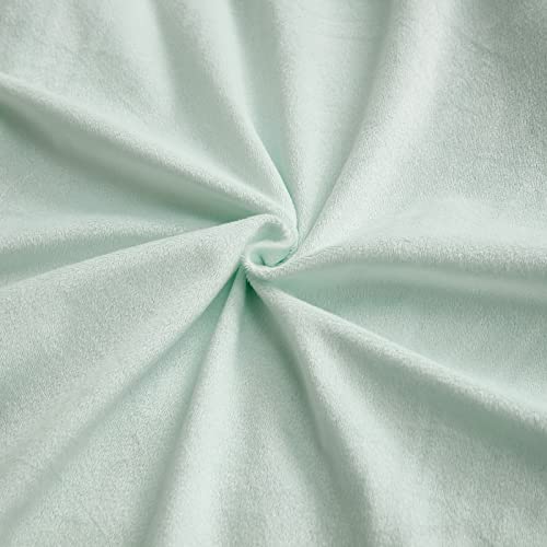 WERDIM Plush Faux Fur Throw Blanket Aqua - Luxury Soft Fluffy Fuzzy Sherpa Velvet Throw Blankets for Couch Sofa Bed, 50x70 inches