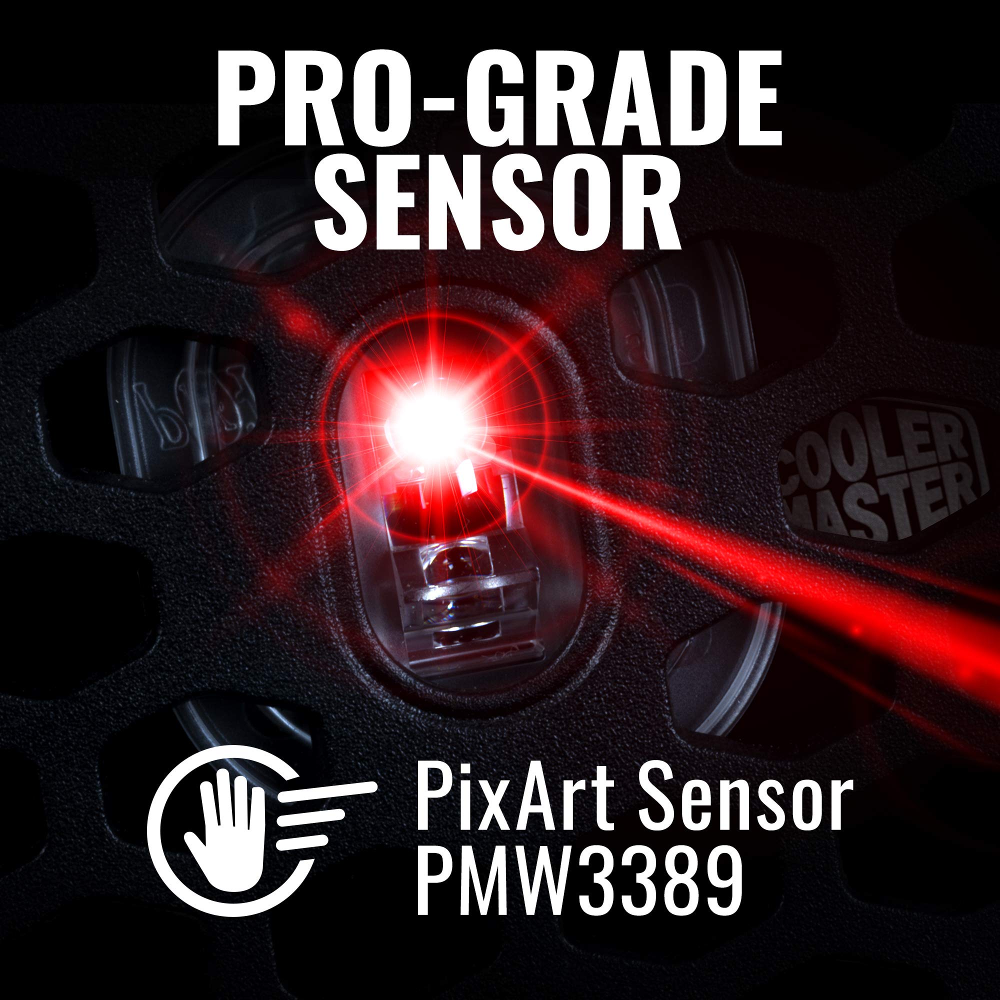 Cooler Master MM710 53G Gaming Mouse with Lightweight Honeycomb Shell, Ultralight Ultraweave Cable, Pixart 3389 16000 DPI Optical Sensor