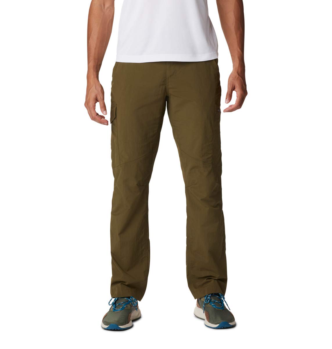 Columbia Men’s Silver Ridge Cargo Pants, Moisture Wicking, Sun Protection, New Olive, 32