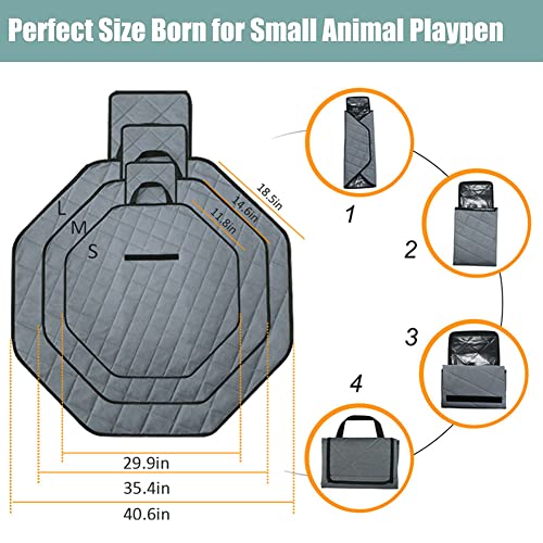 Octagon Washable Liner for Small Animal Playpen,Guinea Pig Bedding Cage Liners Washable Pee Pads for Dogs Pets (40.6 inch)