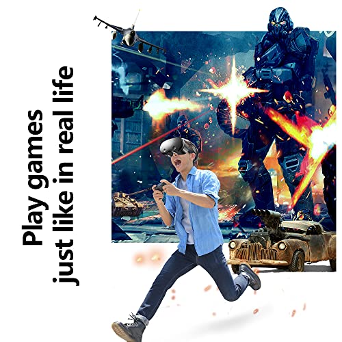 VR Headset Compatible for iPhone and Android Phone, Virtual Reality Glasses with Blu-ray Eye Protected Light & Small, Watch Movies, Video & Play Game, Support 4.7-7.0” Smartphone