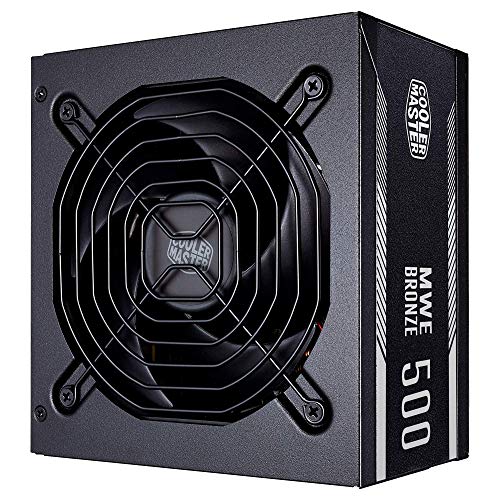 Cooler Master MWE Bronze 500 Watt 80 Plus Certified Power Supply, 3 Year Warranty
