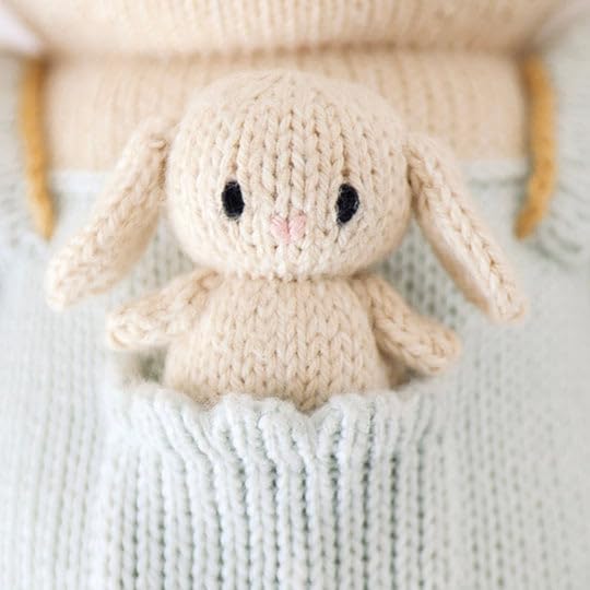 cuddle + kind Briar The Bunny Little 13" Hand-Knit Doll β 1 Doll = 10 Meals, Fair Trade, Heirloom Quality, Handcrafted in Peru, 100% Cotton Yarn