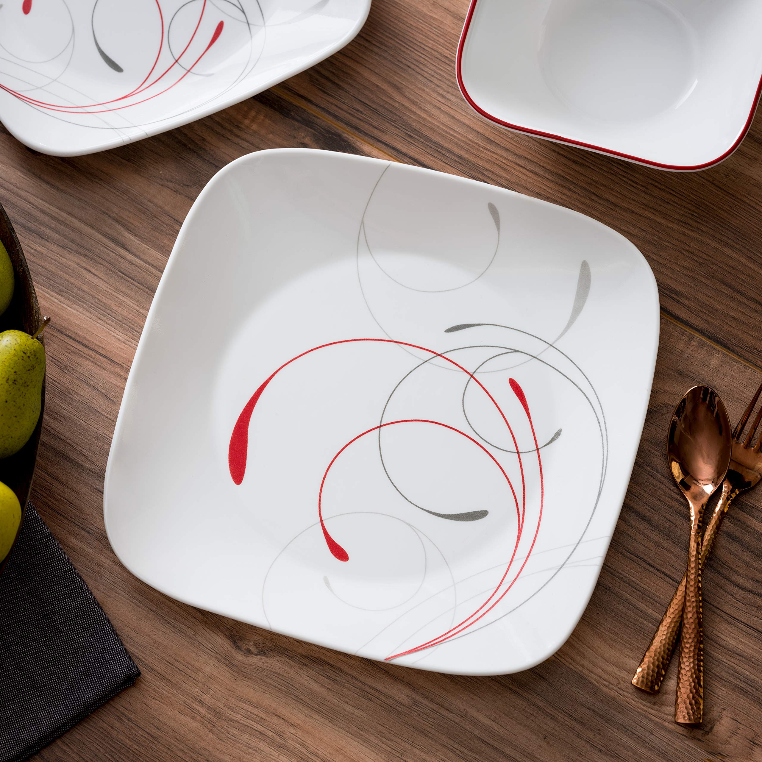 Corelle Vitrelle 18-Piece Dinnerware Set + 6-Piece Salad Plate Set