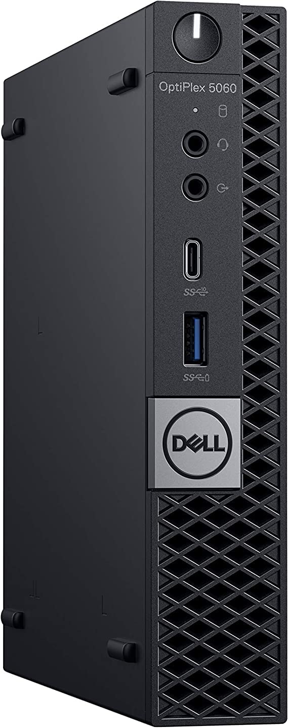 Dell OptiPlex 5060 Micro Intel Core i3-8100T 3.1GHz, 16GB RAM, 512GB SSD, Windows 11 Pro 64bit 24" LCD (Renewed)