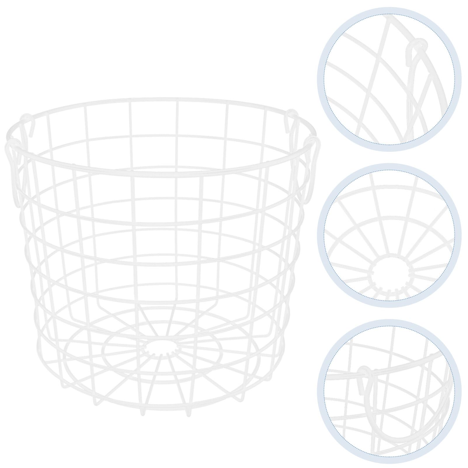 MAGICLULU Iron Wire Laundry Hamper Laundry Storage Basket With Handles Iron Storage Basket
