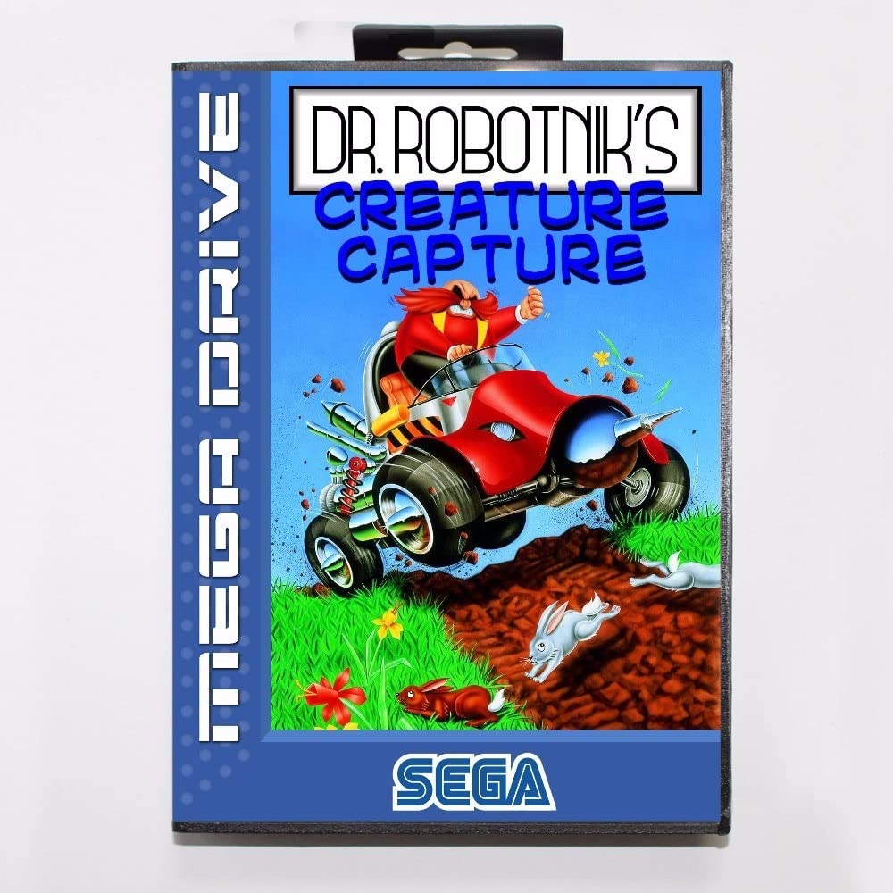 Dr Robotniks Creature Capture Game Cartridge 16 Bit MD Game Card With Retail Box For Sega Mega Drive For Genesis (Black)