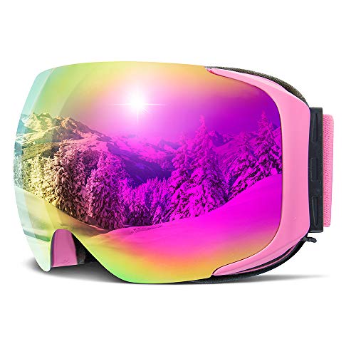COPOZZ Ski Goggles, G2 Magnetic Snowboard Goggles, Polarized OTG UV400 Skiing Goggles for Options