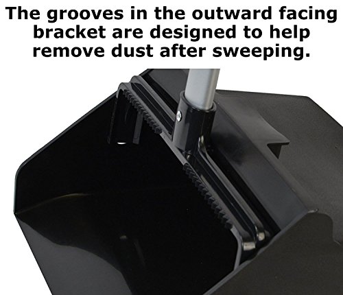 Janico 1085 Commercial Lobby Dustpan Upright, Aluminum Handle, 37β Length, Black