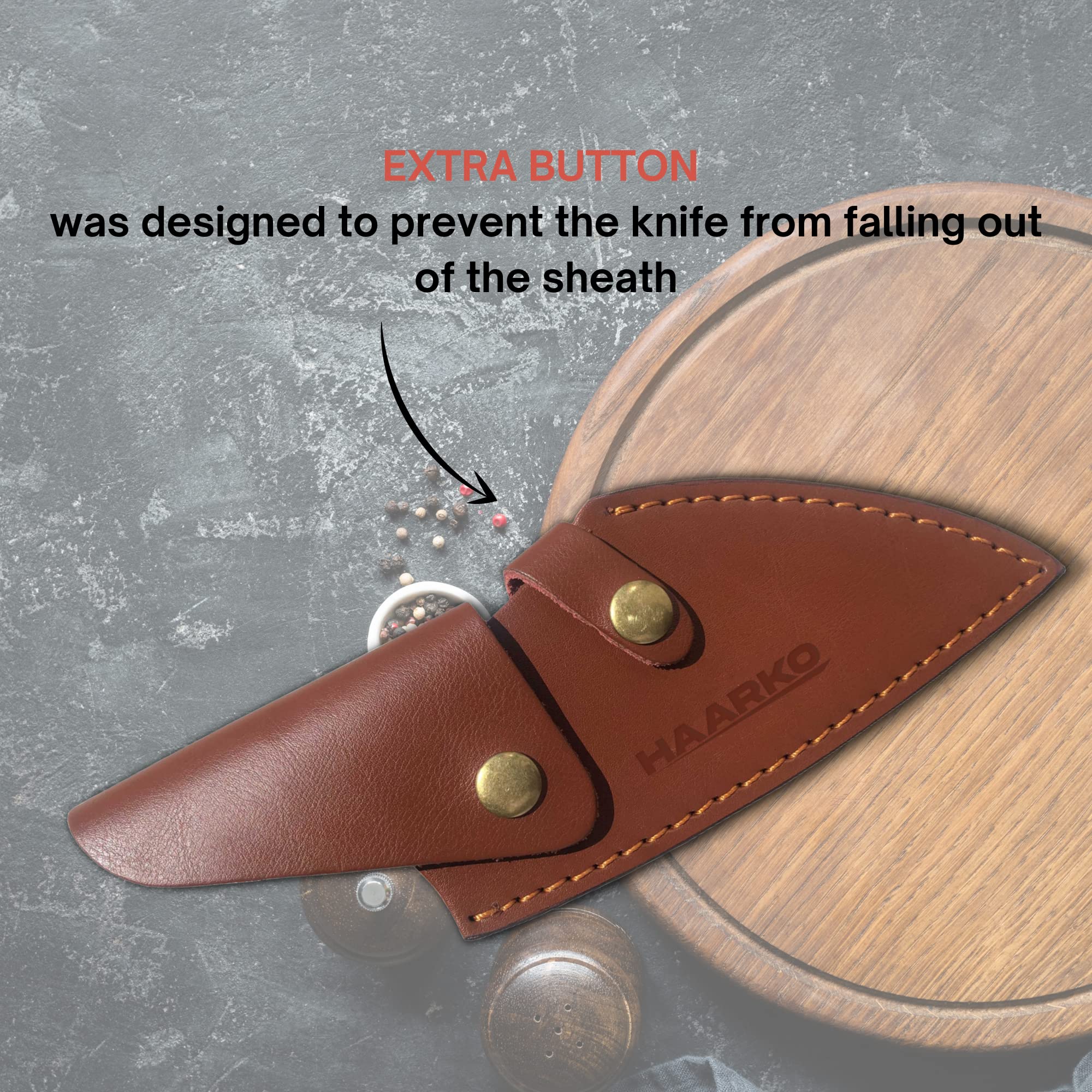 Haarko Kitchen Chef Knife & Holder (Premium Holder For Haarko Chef Knife)