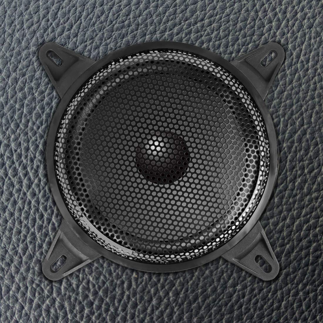 X AUTOHAUX Universal 10 Inch Car Audio Speaker Subwoofer Metal Waffle Grill Cover Protector with Rubber Edge and Clips 2pcs