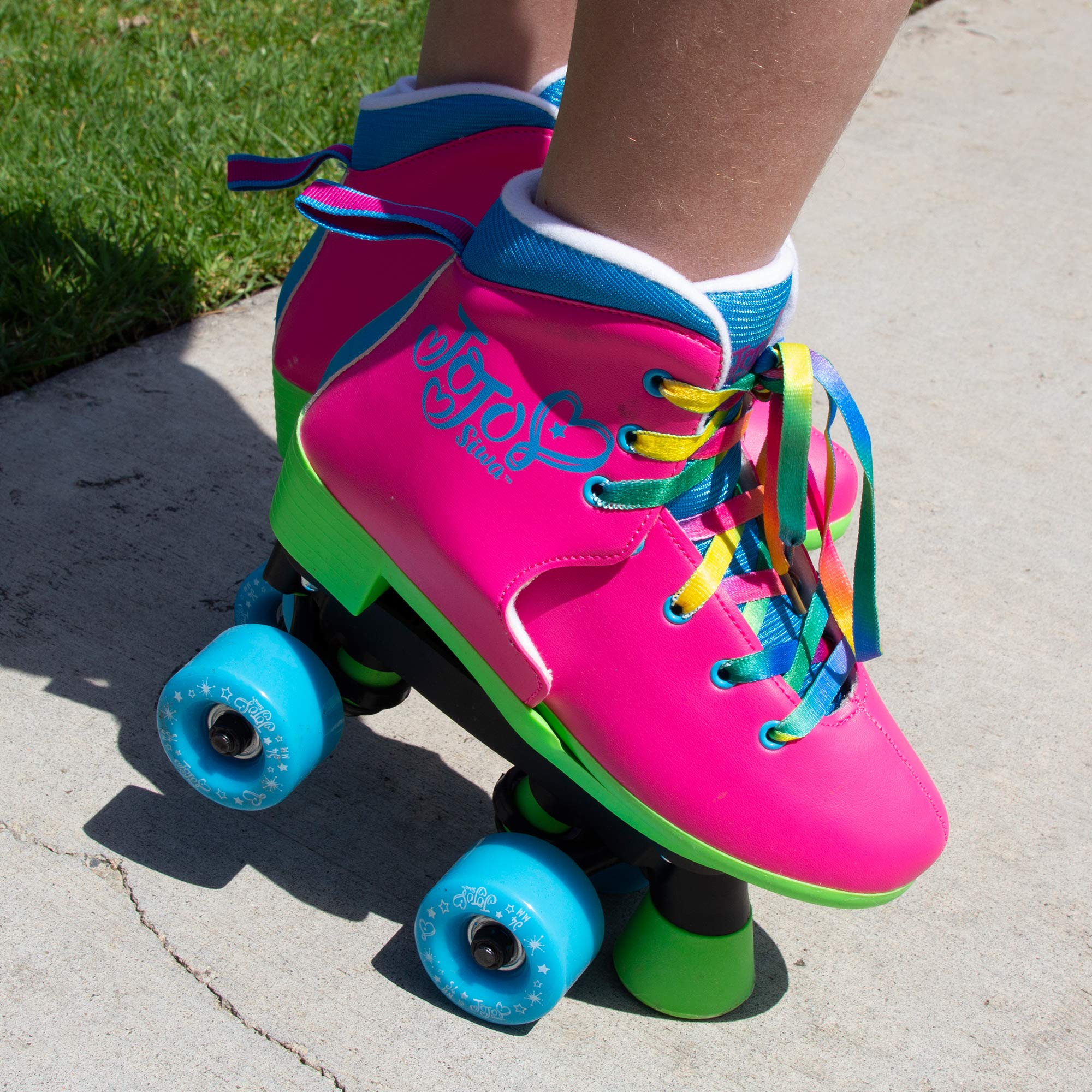 Circle Society Classic Adjustable JoJo Siwa Children's Roller Skates, 12-3 US Girls, Party in Pink