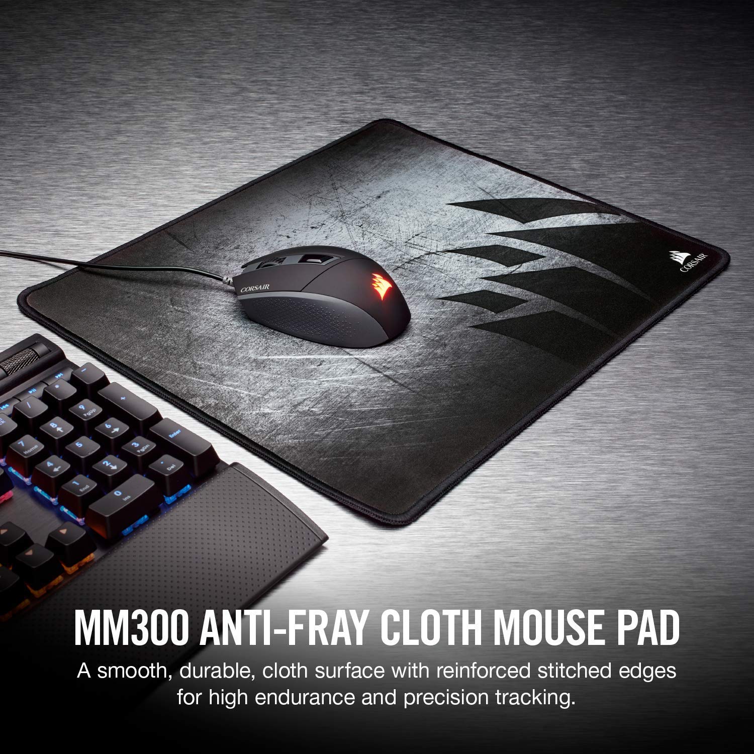 Corsair MM350 PRO Premium Spill-Proof Cloth Gaming Mouse Pad – Extended XL - Black (Renewed)