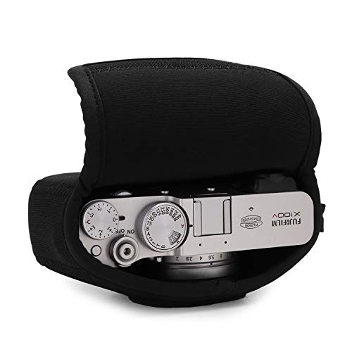 MegaGear MG1896 Ultra Light Neoprene Camera Case Compatible With Fujifilm X100V - Black, PU Leather