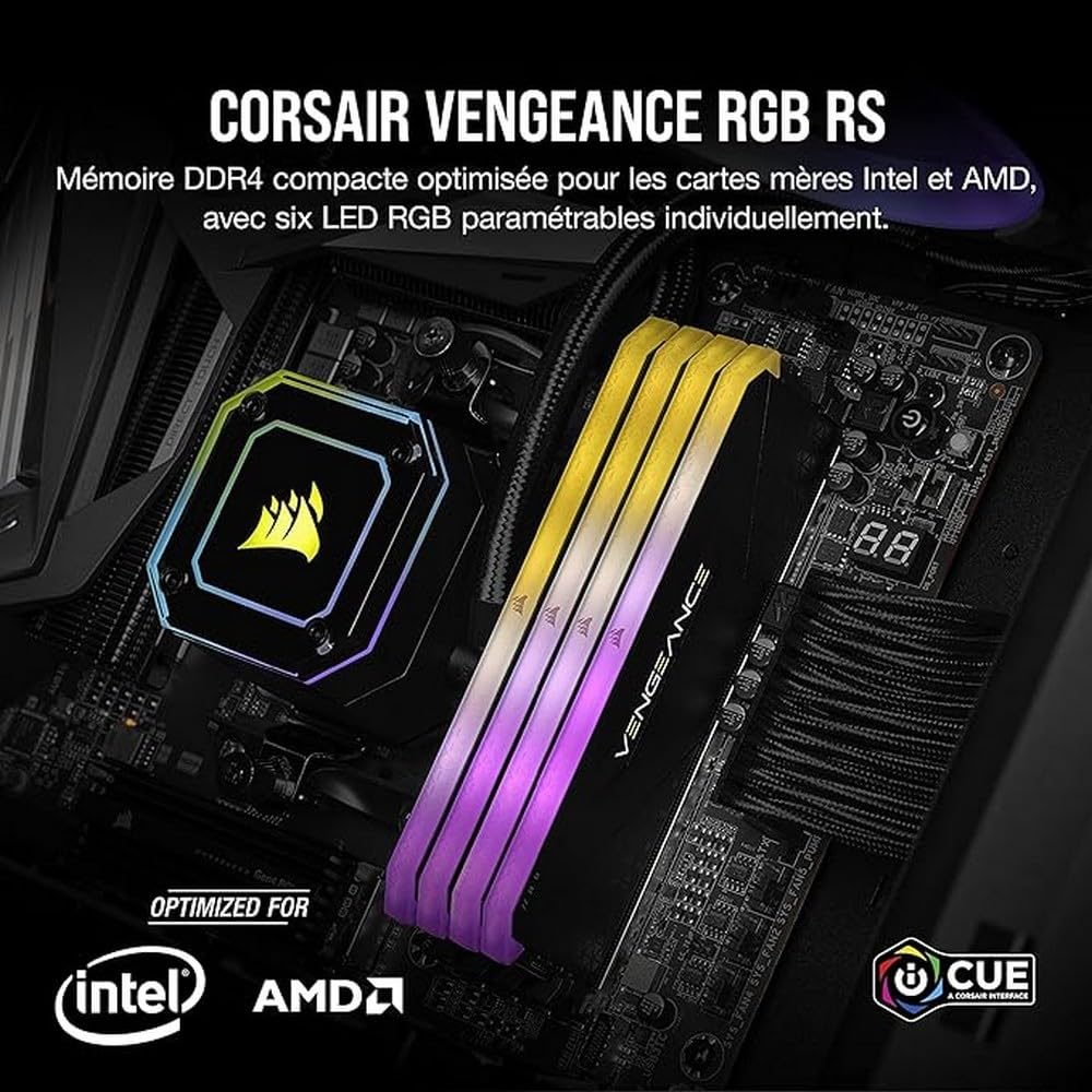 CORSAIR Vengeance RGB RS 128GB (4x32GB) DDR4 3200 (PC4-25600) C16 Desktop Memory