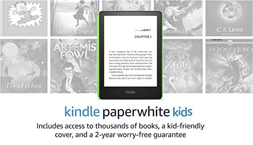 Kindle Paperwhite Kids (16 GB) – Made for reading - access thousands of books with Amazon Kids+, 2-year worry-free guarantee