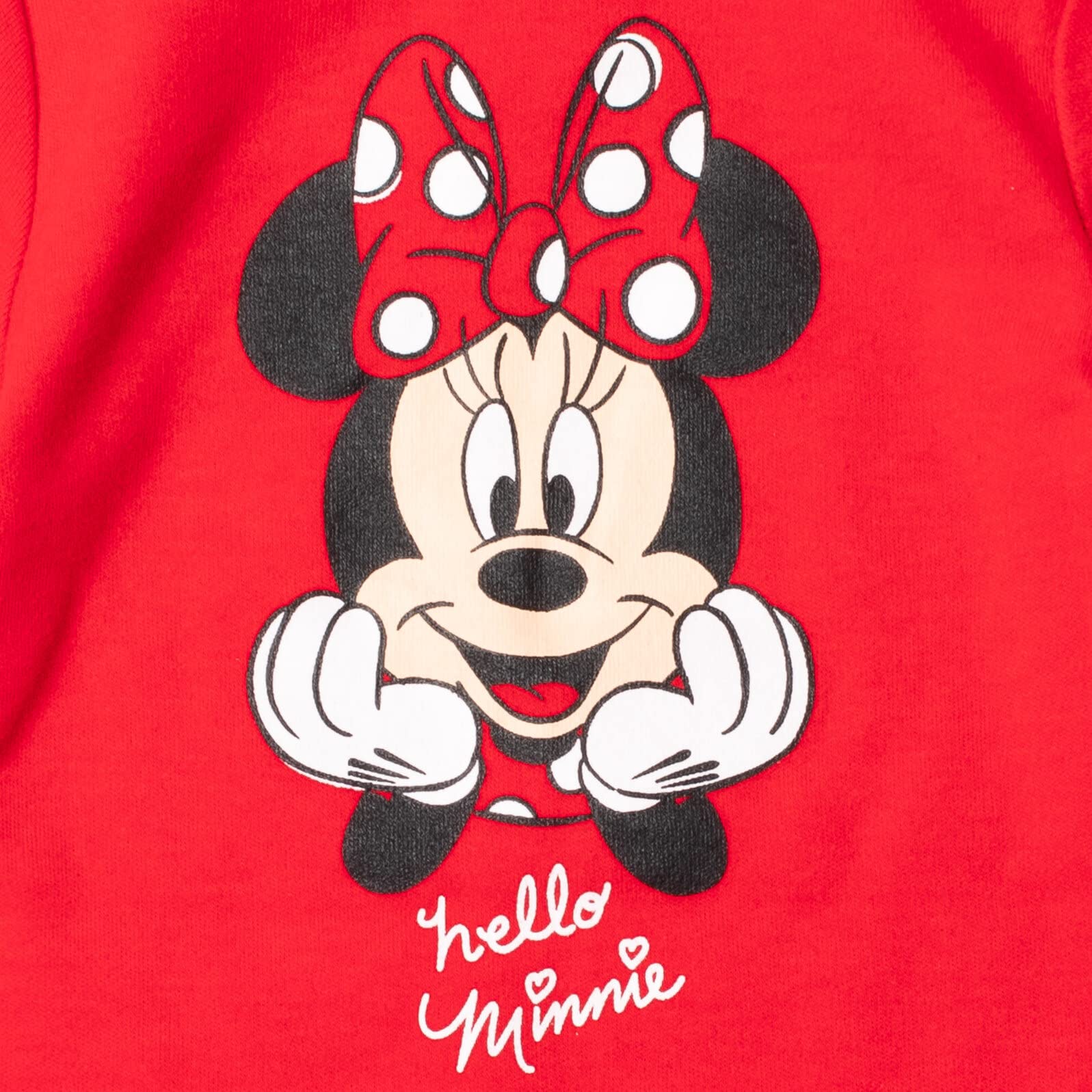 Disney Minnie Mouse Newborn Baby Girls 2 Pack Turtleneck Cuddly Bodysuits Red/Black 6-9 Months