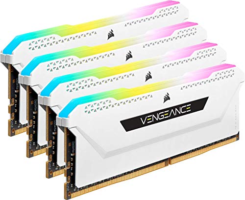 Corsair Vengeance RGB Pro SL 32GB (4x8GB) DDR4 3200 (PC4-25600) C16 1.35V - White (CMH32GX4M4E3200C16W)