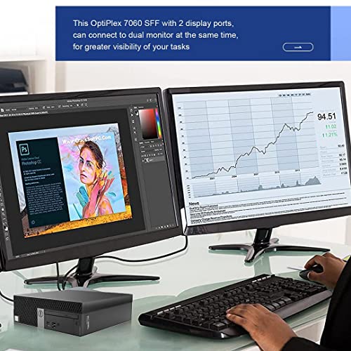Dell OptiPlex 7060 Windows 11 Pro Desktop Computer SFF, Intel 8th Gen i5-8500 Hexa Core,16GB DDR4 Ram 256GB NVMe M.2 SSD, AX210 Built-in WIFI 6E & Bluetooth 5.2,New Wireless Keyboard & Mouse (Renewed)