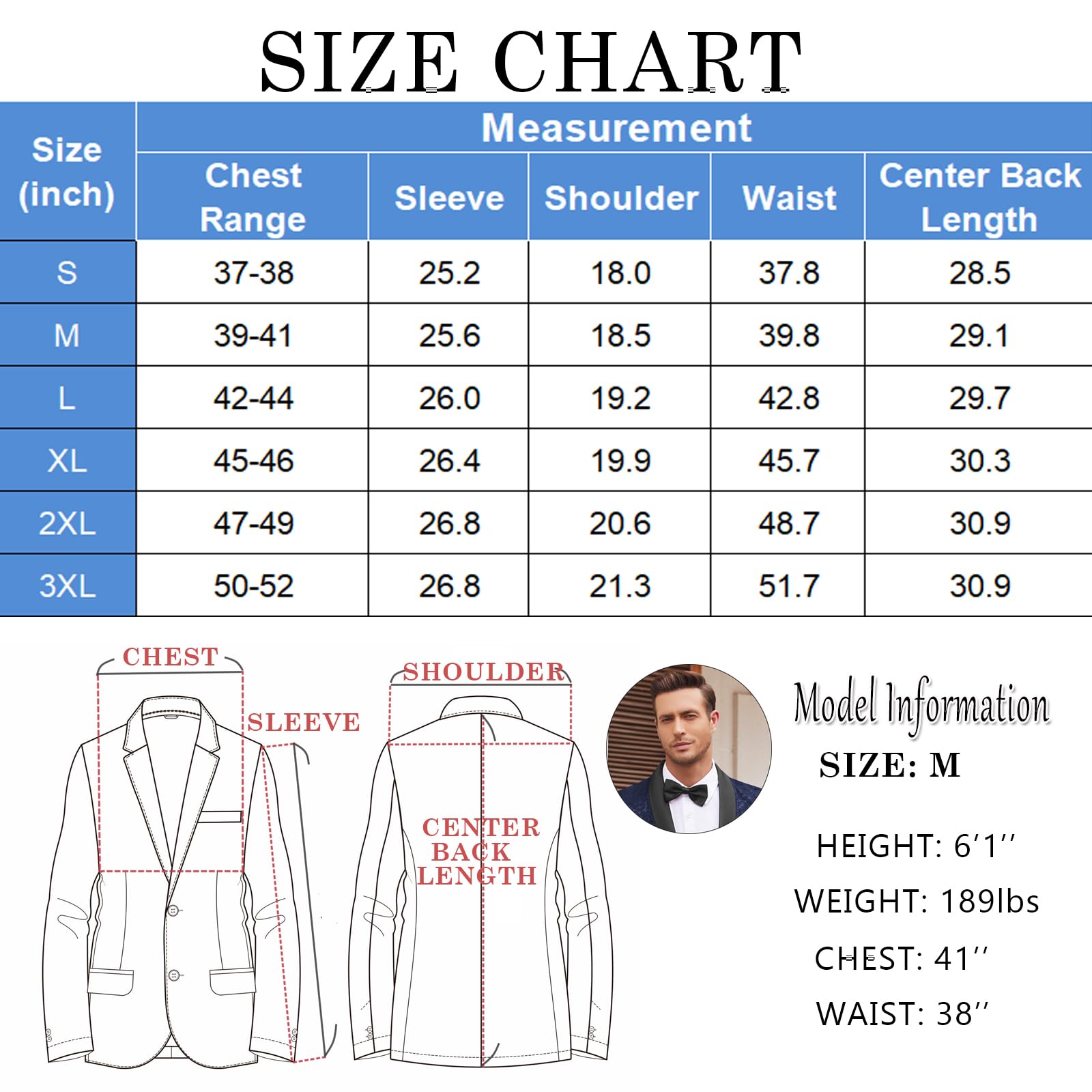 COOFANDY Men's Floral Tuxedo Suit Jacket Slim Fit Dinner Jacket Party Prom Wedding Blazer Jackets