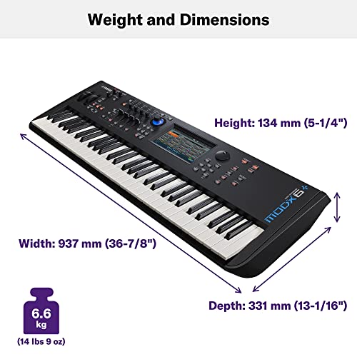 Yamaha MODX6+ 61-Key Synthesizer Workstation , Black