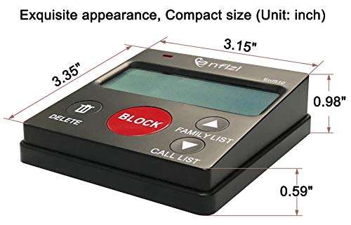 Enf510 Call Blocker for Landline Phones/Answering Machine/Home Cordless Phones, Works with All Analog Telephones, Family Function