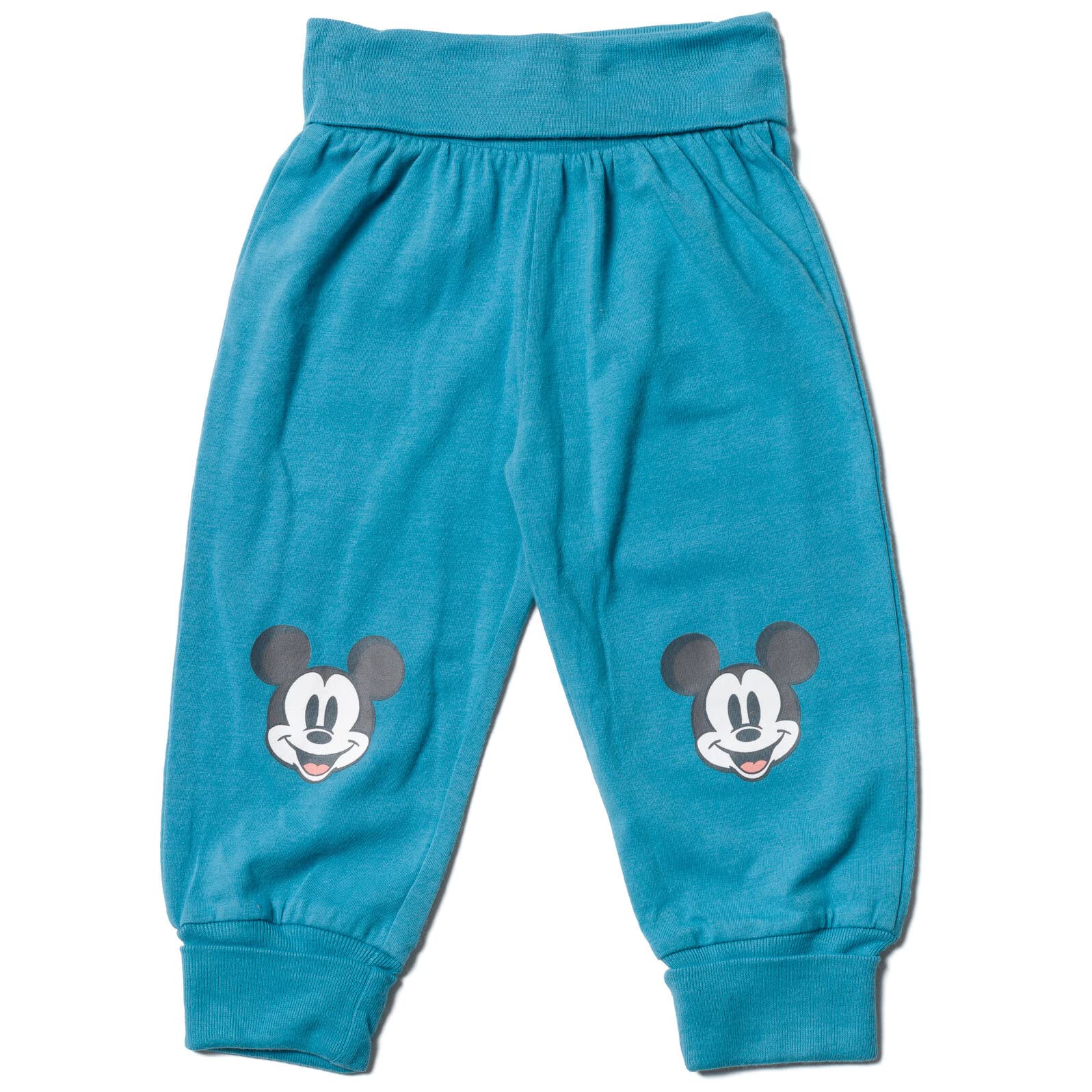 Disney Pluto Mickey Mouse Newborn Baby Boys Snap Bodysuits and Pants Blue/Yellow/Gray 6-9 Months