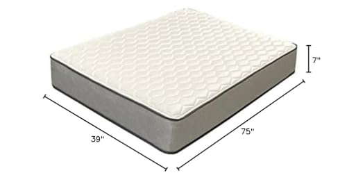 Mayton, 7-Inch Medium Firm High Density Foam Mattress, Comfortable Mattress for Cooler Sleep, Supportive & Pressure Relief, Twin