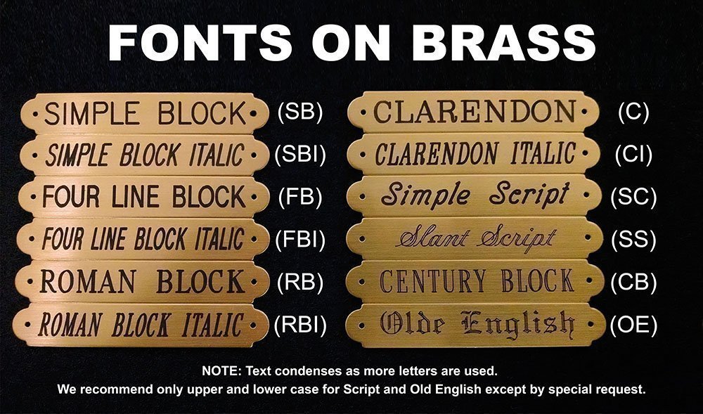 HALTER PLATE XLARGE THICK Notched Brass or Nickel Silver I.D. Plate .050" Thick Custom Engraved