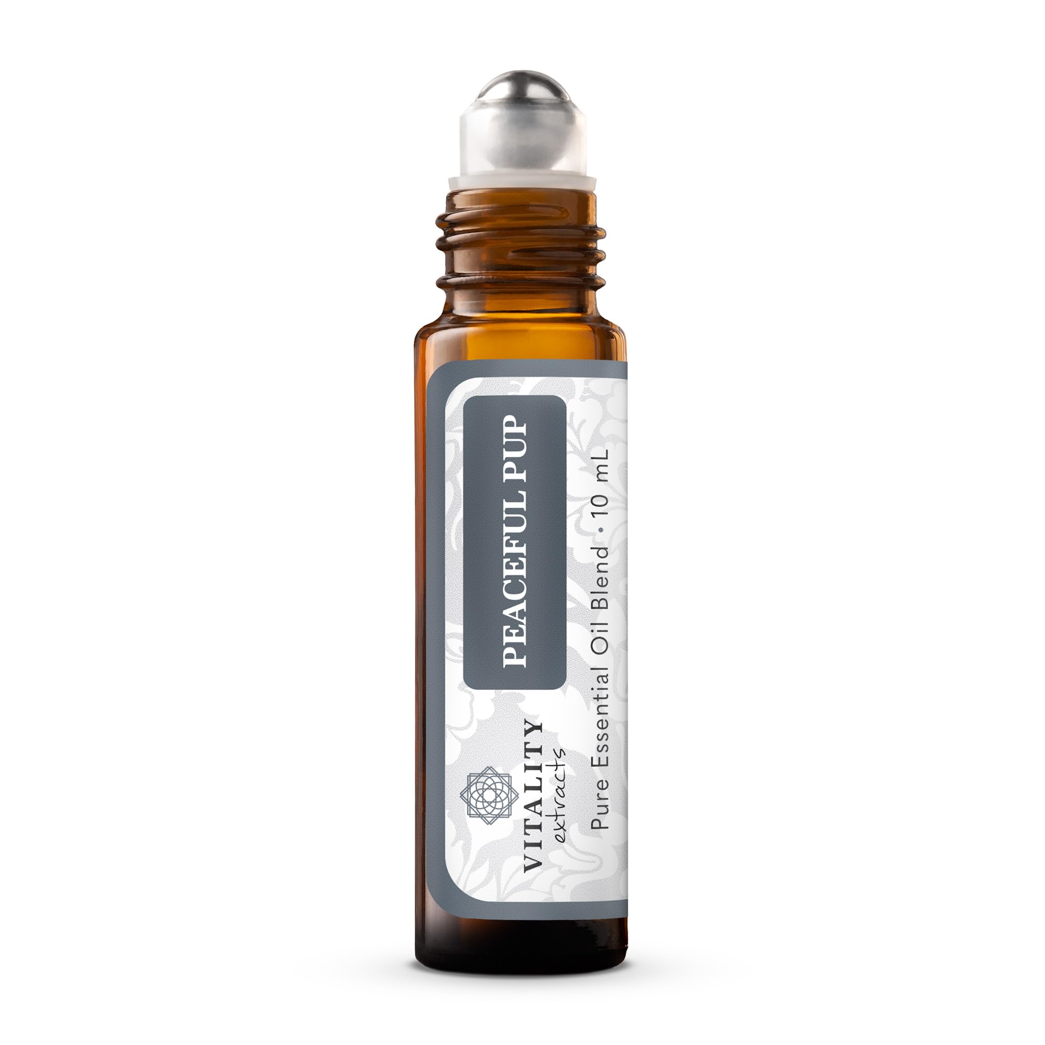 Peaceful Pup - Dog Anxiety & Stress Relief Roll-On (by Vitality Extracts) - Natural Calm, Ease Anxiety & Stress, Aromatherapy, Lavender Essential Oil, Lemon Essential Oil, in Almond Oil Base