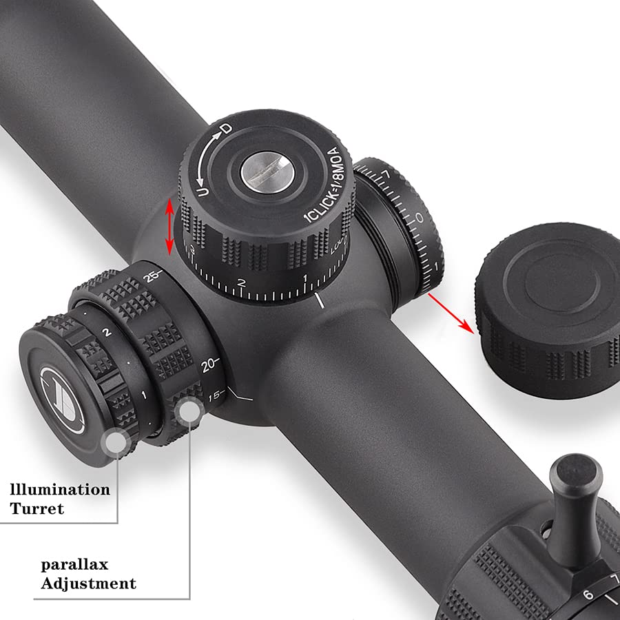 DISCOVERYOPT Optics ED 4-20x44mm Hunting Rifle Scope First Focal Plane 1/8MOA Illuminated Reticle…
