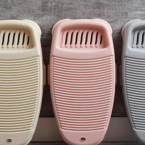 Operitacx Washing Board Antiskid Washboard Plastic Washing Scrubbing Board Thickened Laundry Washboard Household Cleaning Tool for Washing Clothes Home Laundry Khaki Hand Underwear Washboard
