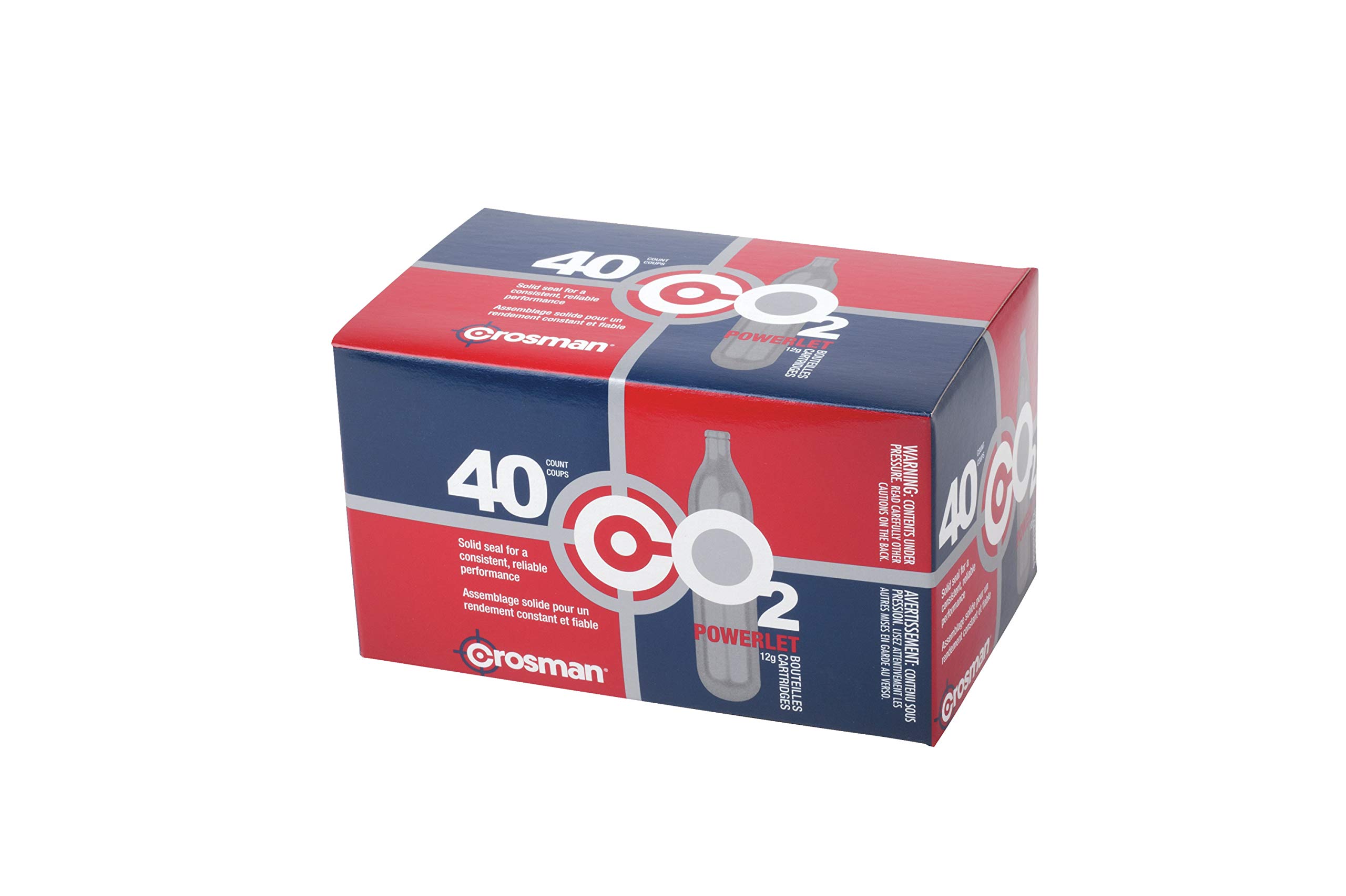 Crosman 12-Gram CO2 Powerlet Cartridges For Use With Air Rifles And Air Pistols, Pack of 40 & Copperhead 4.5mm Copper-Coated BBs (6000-count)