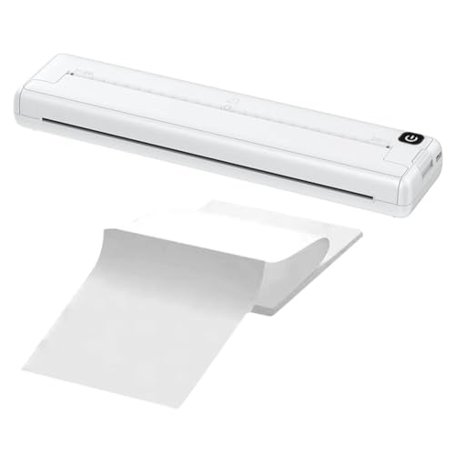 GAELOP DFHBFG Portable Mini Inkless A4 Thermal Printer Pocket Photo Document Printer -Compatible Thermal Printer Easy to Use