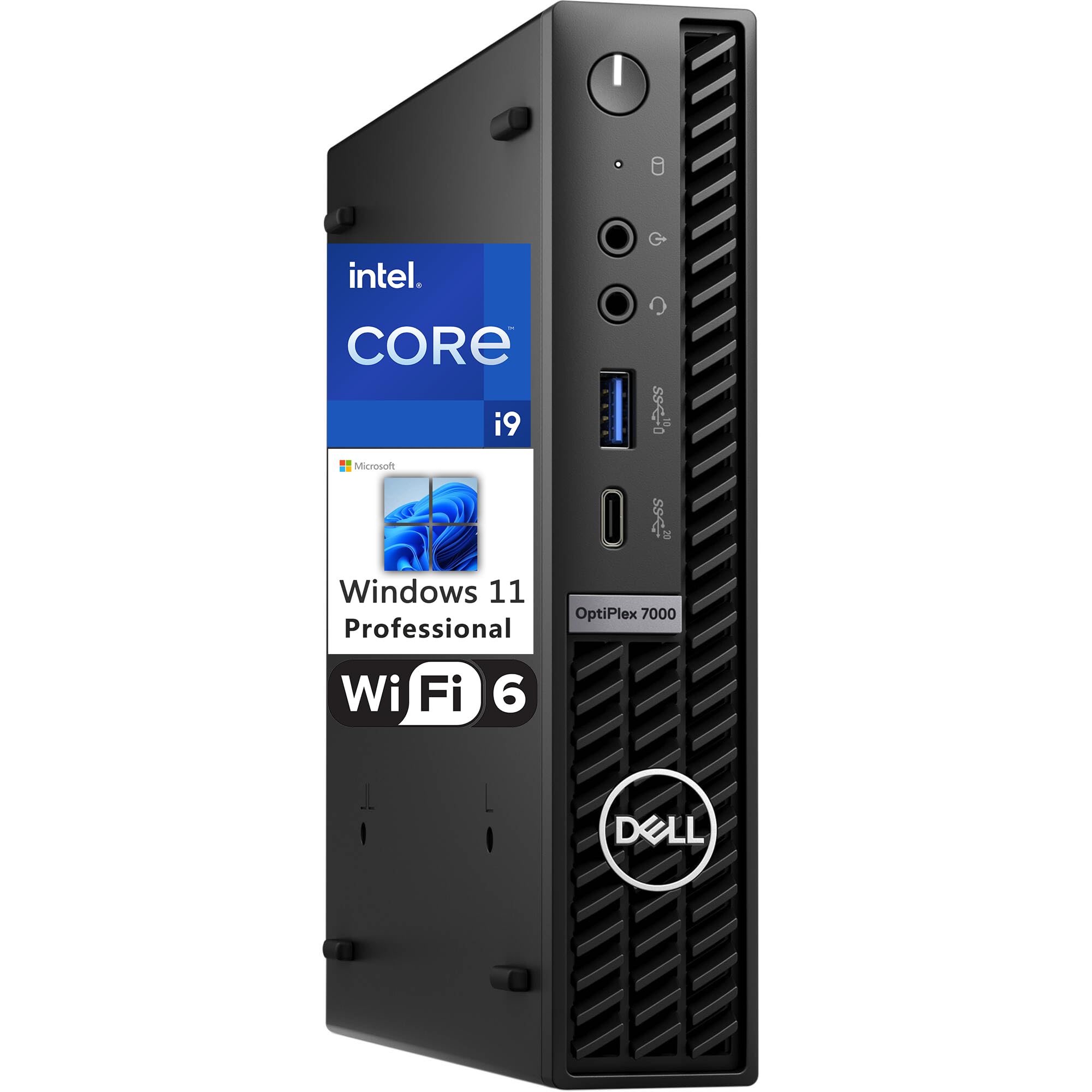 Dell OptiPlex 7000 Micro Form Factor MFF Business Desktop Computer, 12th Intel 16-Core i9-12900 up to 5.1GHz, 64GB DDR5 RAM, 2TB PCIe SSD + 2TB SSD, WiFi 6, Bluetooth, KB & Mouse, Windows 11 Pro