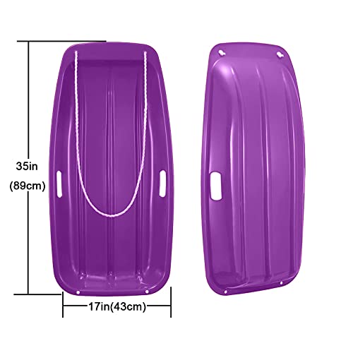 D Dymoece 35" Snow Sleds Downhill Toboggan Sled
