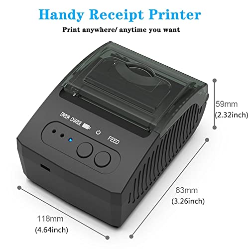 GAELOP DFHBFG Thermal Receipt Printer 58mm Portable Mini POS Printer Compatible Android iOS Mobile Phone Windows