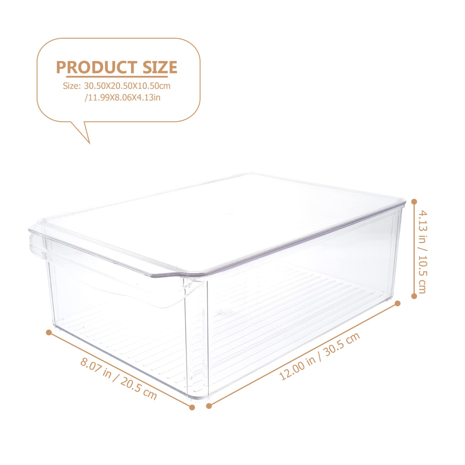 FOMIYES 1pc Refrigerator Storage Box Fridge Organizer Clear Plastic Storage Bins Fruit Container Desk Fridge Cabinet Kitchen Fridge Food Container Fruit Box The Pet With Cover