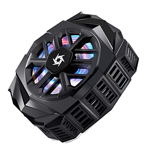 Wireless Phone Cooler Fan, Magnetic Wireless Phone Cooling Fan Wireless Cell Phone Cooler for Gaming Wireless, Phone Cooler for Sauna Compatible with iPhone, Samsung and Google Pixel and More -Black