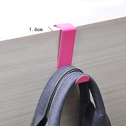 GOOFFY Door Metal Hooks for Hanging 5 Pieces Stainless Steel Over Door Clothes Hooks Kitchen Cabinet Door Rack Hanger