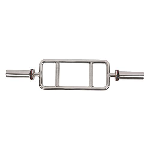 Sunny Health & Fitness 34" Olympic Triceps Bar with Ring Collars, Small